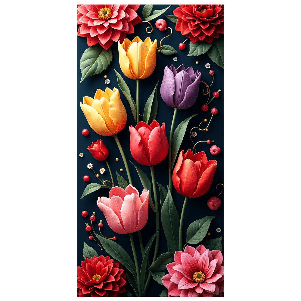 Spring Themed Daffodil Flowers Background Banner Party Decorations ...