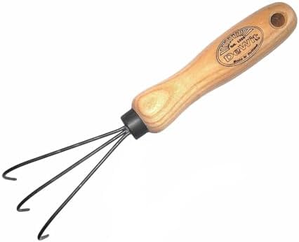 Spring Tine Cultivator – Handheld Garden Scratch Tool with Tempered ...