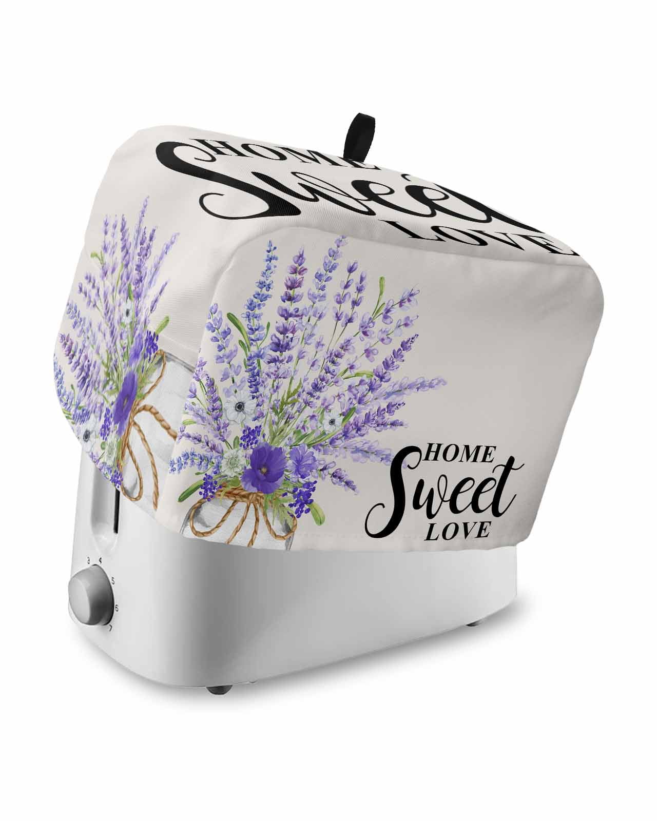 Spring Toaster Cover 2 Slice, Home Sweet Love Lavender Flowers Bread ...