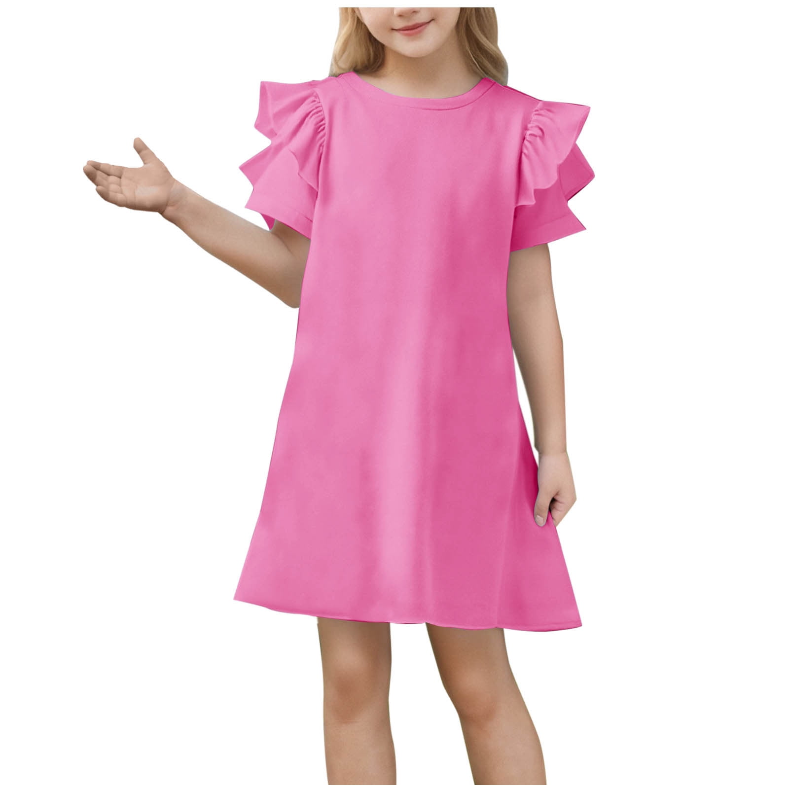 Spring Toddler Girl Clothes on Clearance Girl a Line Basic Midi Casual ...