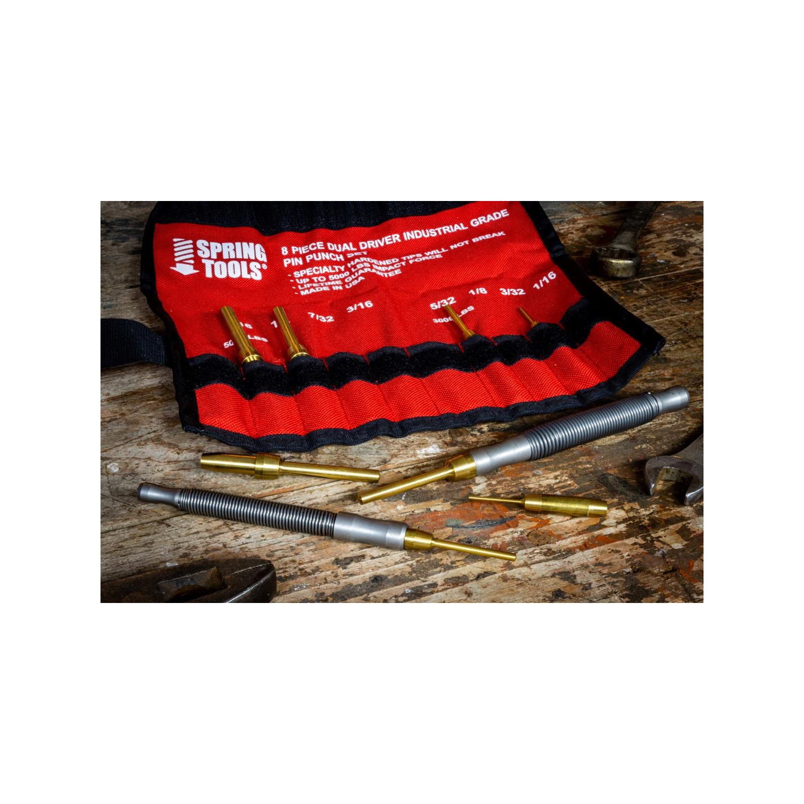Spring Tools BRPS20 Industrial Pin Punch Set, Brass Tips - Walmart.com
