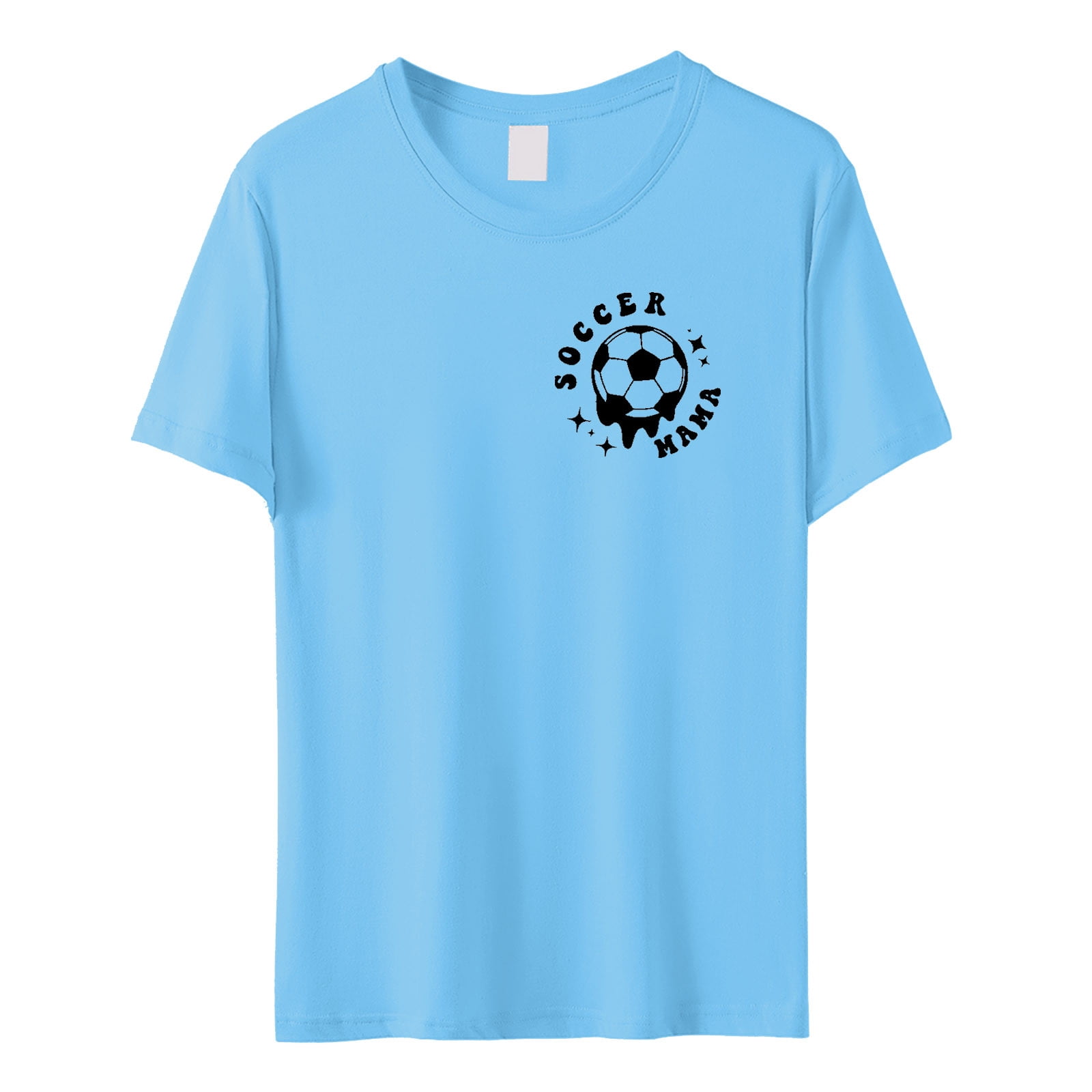 Spring Tops for Women 2024 Short Sleeve Crew Neck Letter Printed Tunic ...
