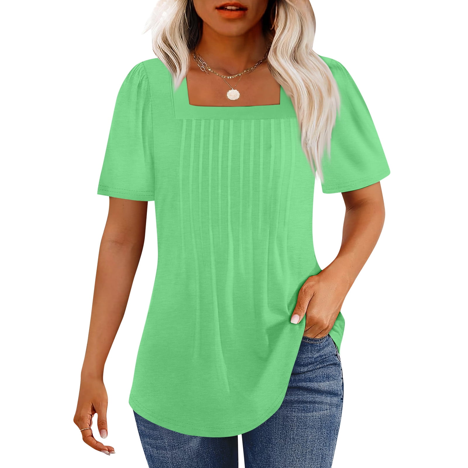 Spring Tops Women Woman Short Sleeve Tops Ladies Spring Blouses L ...