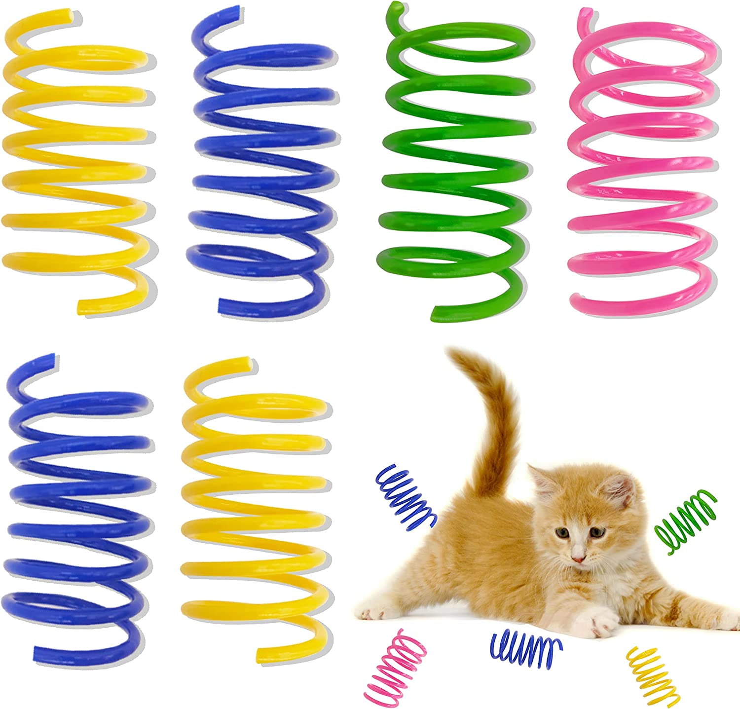 Spring Toys 20 Packs Colorful Plastic Spring Coils Attract s to Swat ...