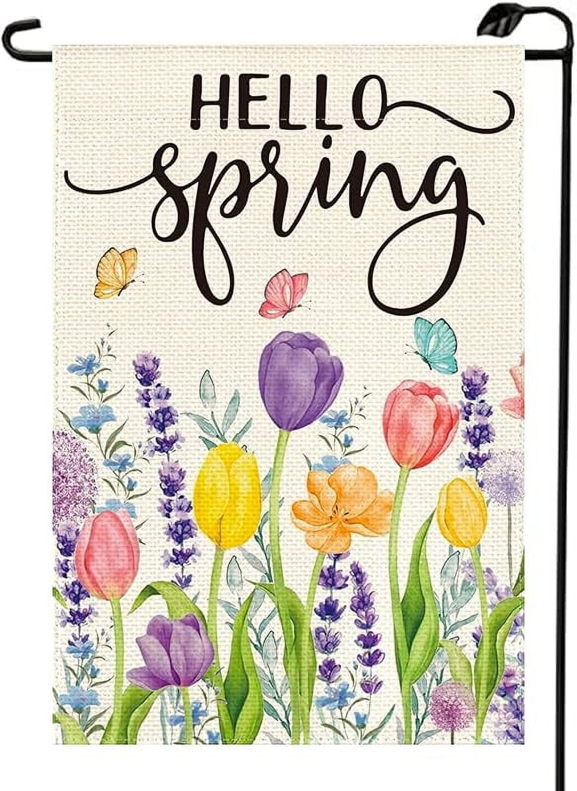 Spring Tulip Lavender Garden Flag 12 x 18 Inch Double Sided Seasonal ...