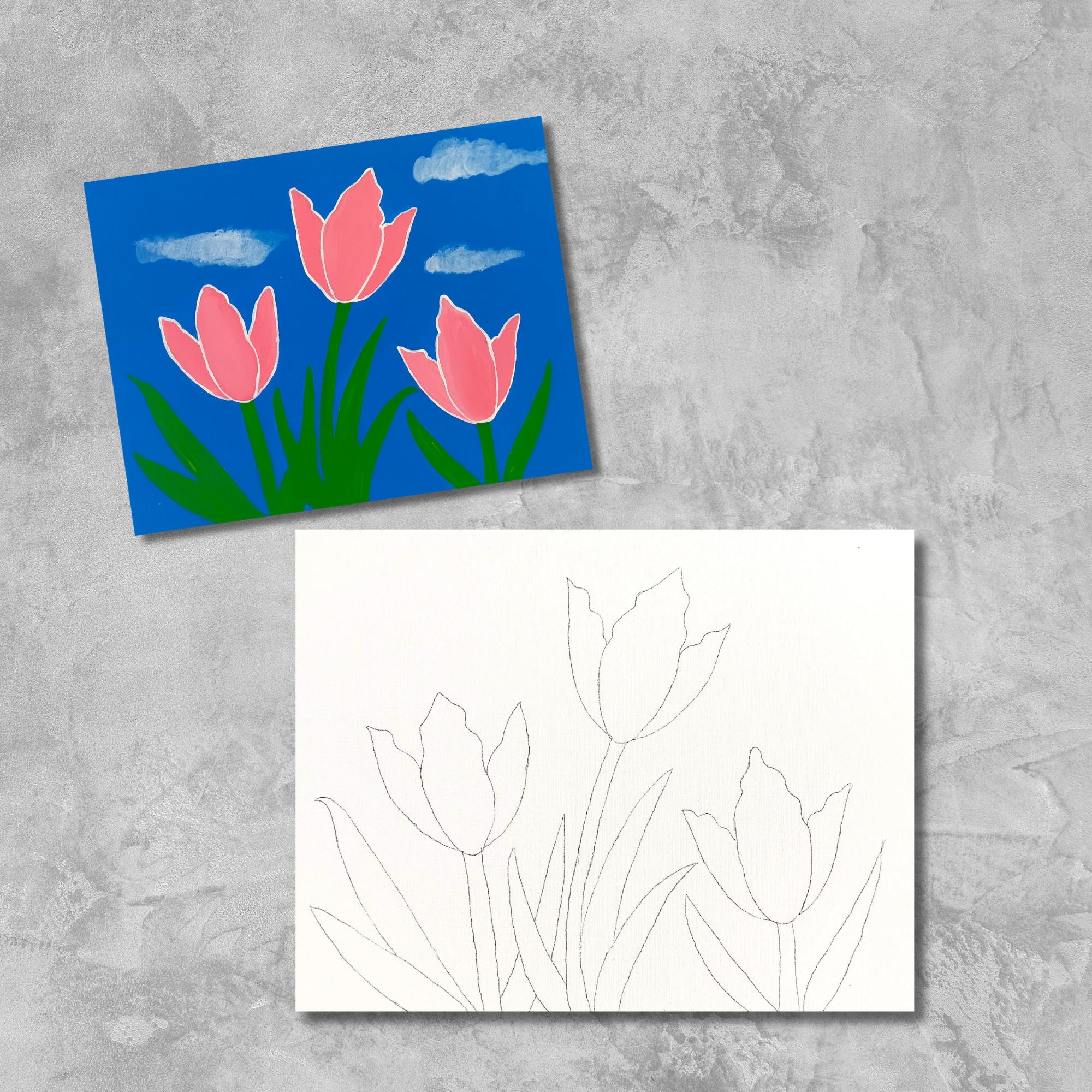 Spring Tulips Flower Painting Kit on Canvas - Walmart.com