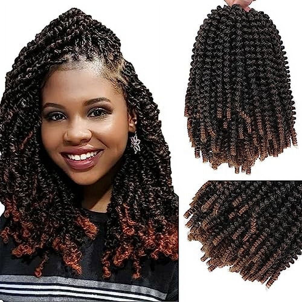 Spring Twist Hair 10 Inch Spring Twist Crochet Hair 6 Packs Spring ...