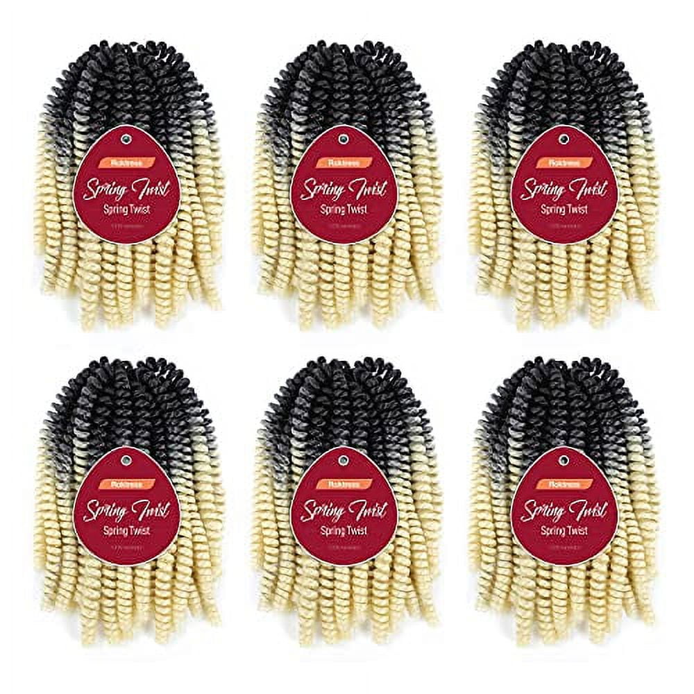 Spring Twist Hair 12 Inch Spring Twist Crochet Hair 6 Packs Spring ...