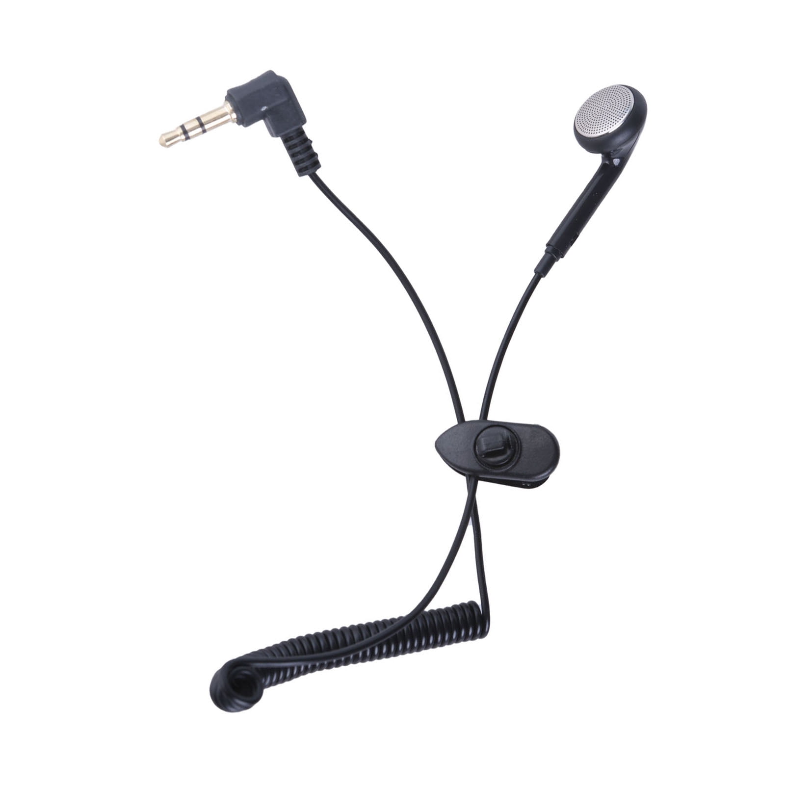 Spring Type In Ear Earbud 3.5mm Port Single Side Mono Earphone ...