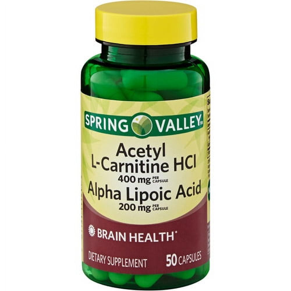 Spring Valley Acetyl L-Carnitine HCI & Alpha Lipoic Acid Dietary ...