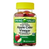 Spring Valley Apple Cider Vinegar Dietary Supplement Vegetarian Gummies ...