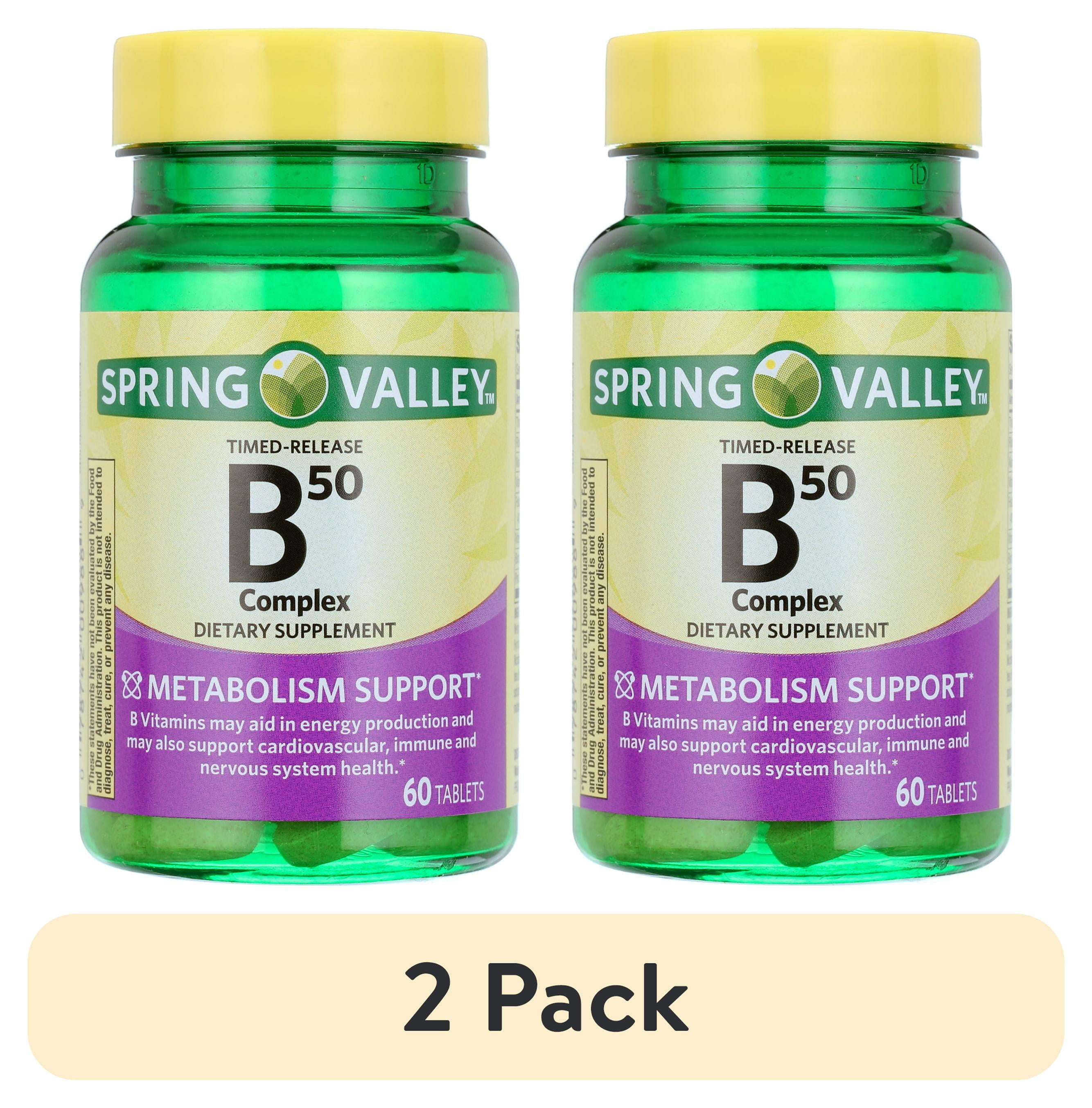 Brandclub - (2 pack) Spring Valley B-50 Complex Timed-Release Tablets ...