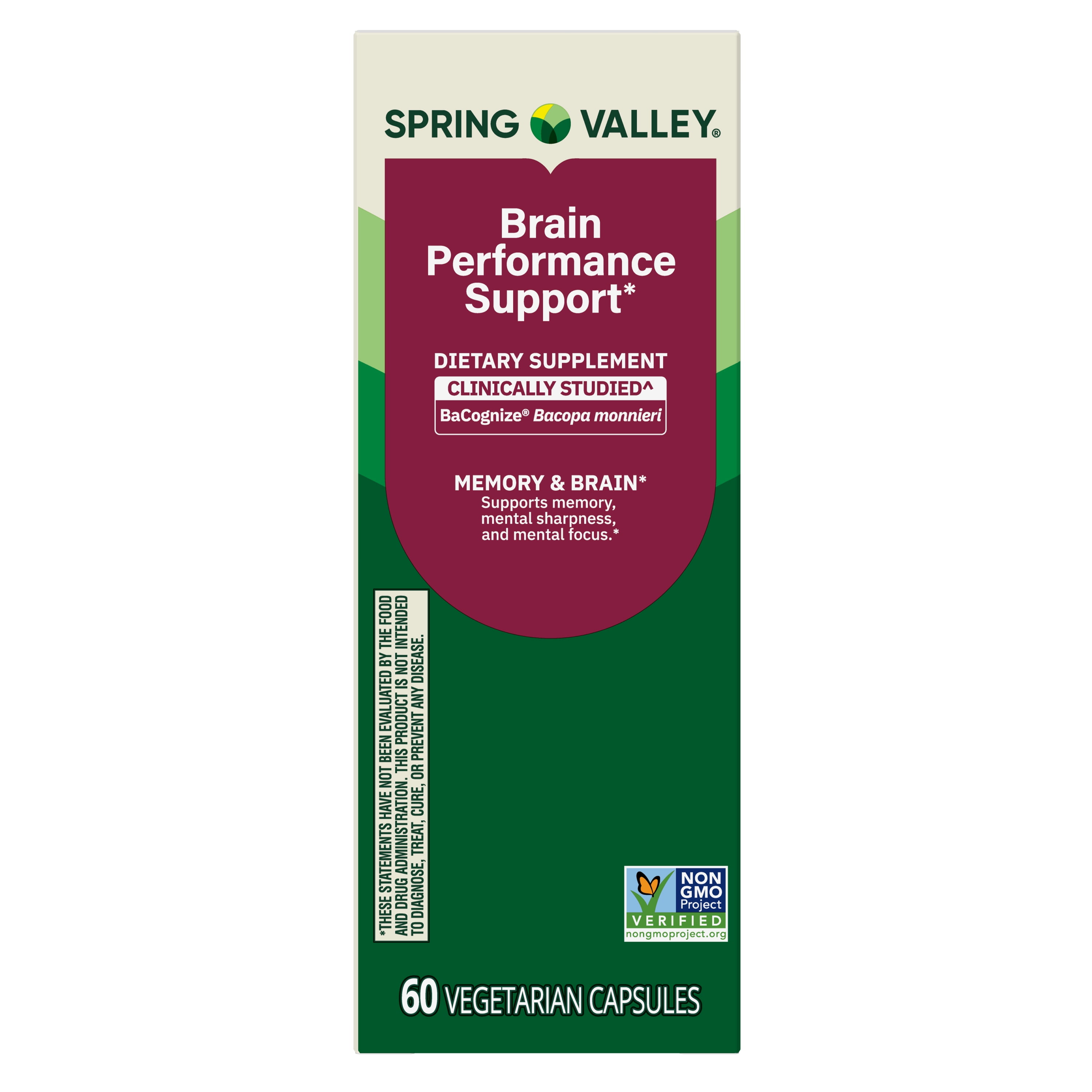 Spring Valley Brain Performance Memory Support Dietary Supplement ...