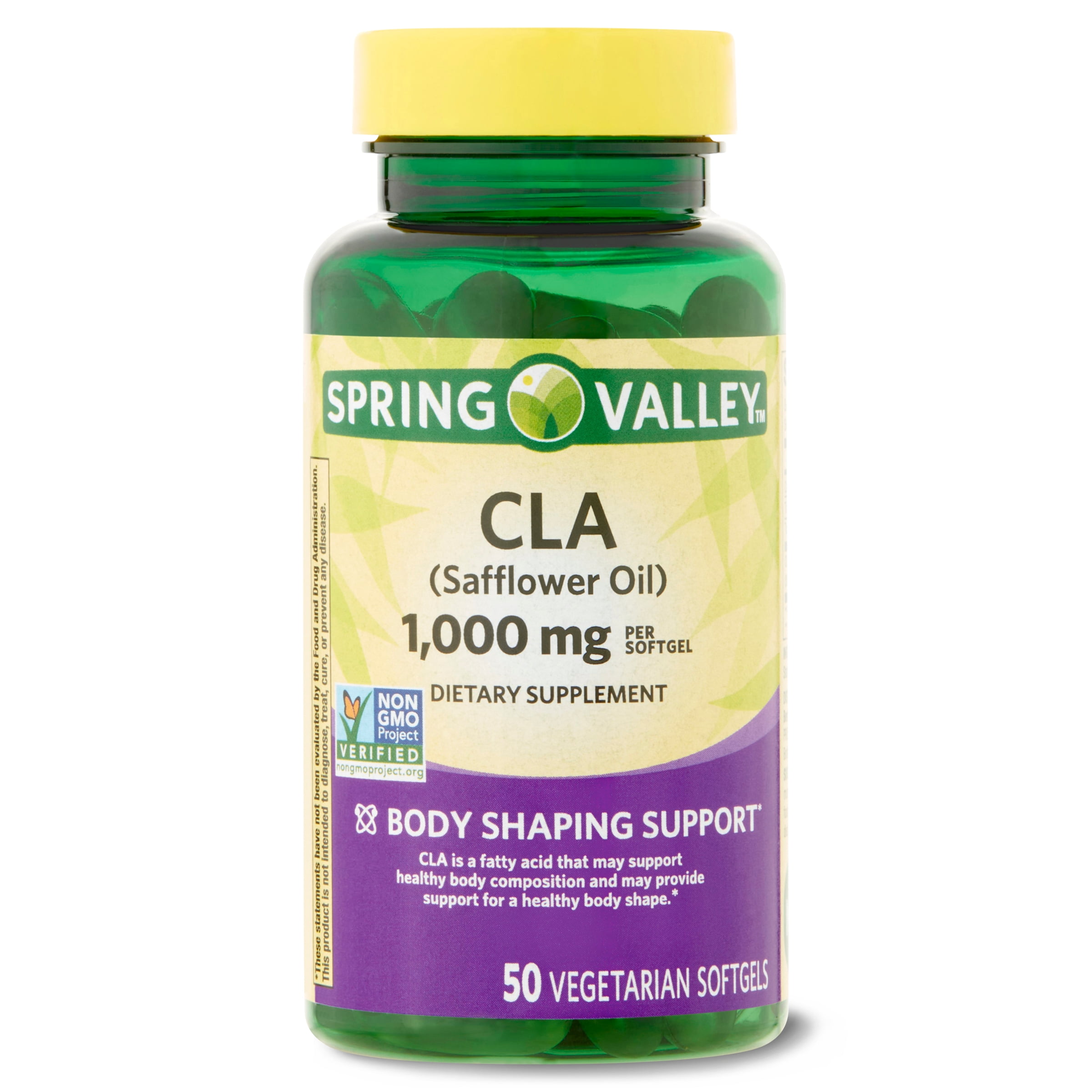 Spring Valley CLA Safflower Oil Dietary Supplement, 1,000 mg, 50 Count ...