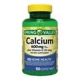 Spring Valley Calcium Plus Vitamin D Tablets Dietary Supplement, 600 mg ...