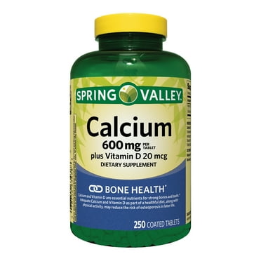 Spring Valley Calcium Plus Vitamin D3, Dietary Supplement, 150 Mini ...
