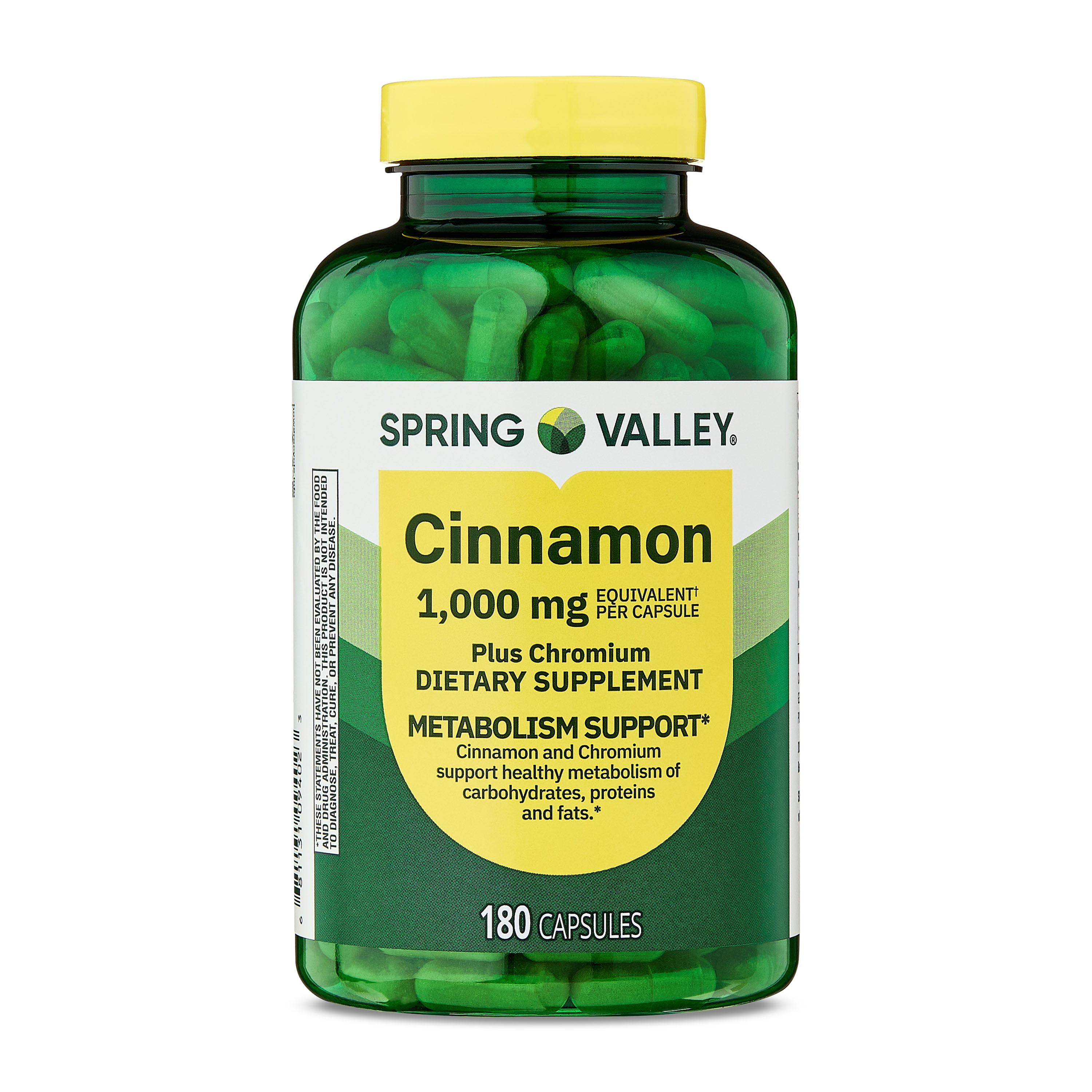Spring Valley Cinnamon Plus Chromium Dietary Supplement Capsules for ...