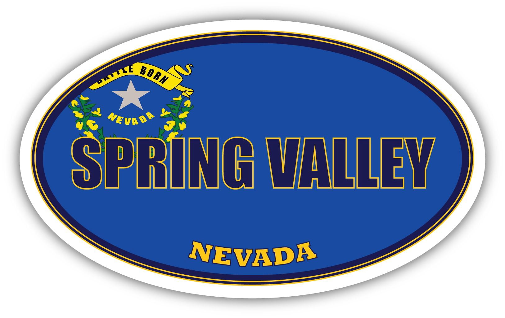 Spring Valley City Nevada State Flag | NV Flag Clark County Oval State ...