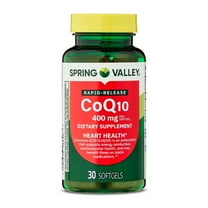 Spring Valley Rapid-Release CoQ10 Dietary Supplement Softgels for Heart Health, 200 mg, 150 ...