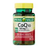 Spring Valley Rapid-Release CoQ10 Dietary Supplement Softgels for Heart Health, 200 mg, 150 ...