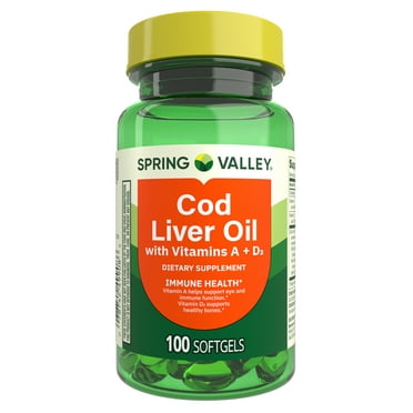 Emulsión de Escocia Cod Liver Oil Liquid, Omega-3, Vitamins A D E B1 ...