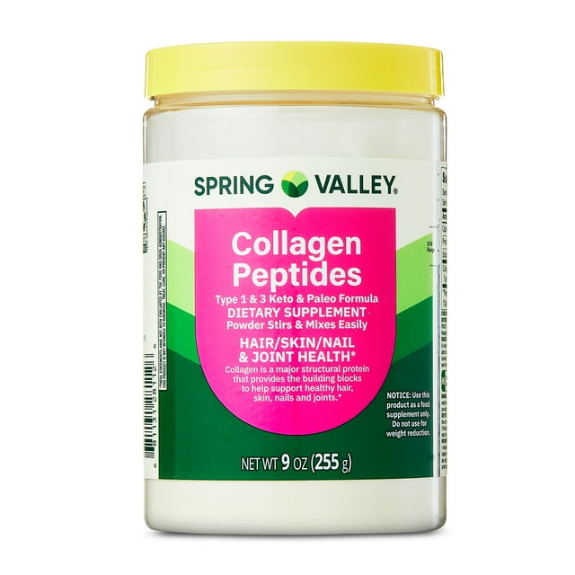 Spring Valley Collagen Peptides Type 1 & 3 Dietary Supplement Powder ...