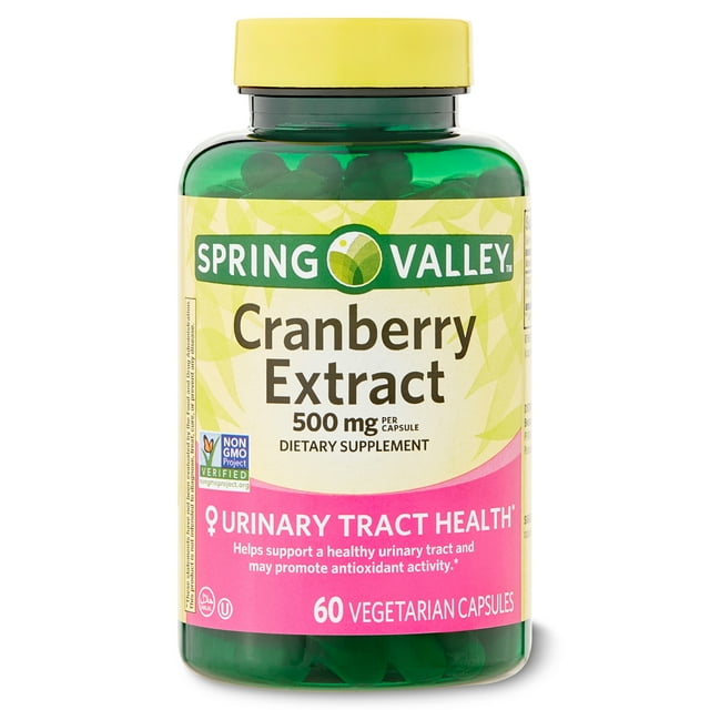 Spring Valley Cranberry Extract Vegetarian Capsules, 500mg, 60 Count ...