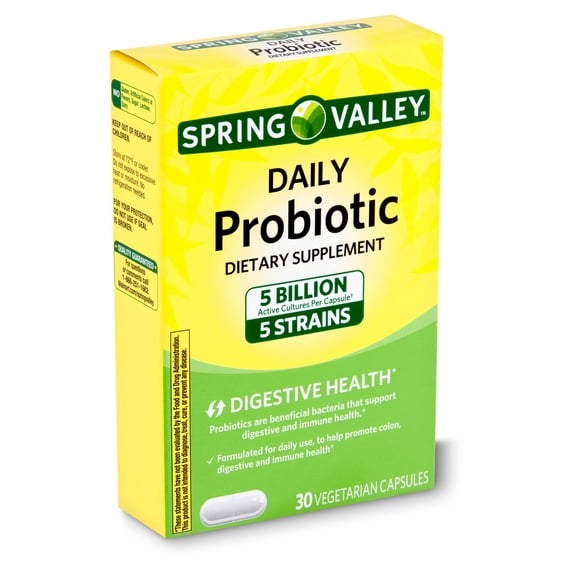 Spring Valley Daily Probiotic Dietary Supplement, 30 Count - Walmart.com