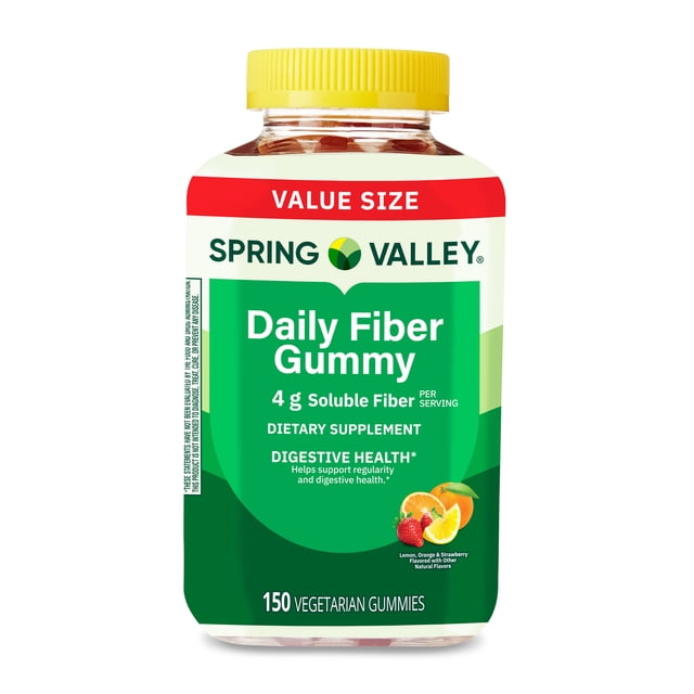 Spring Valley Vegetarian Fiber Gummies, 150 Count - Walmart Business ...