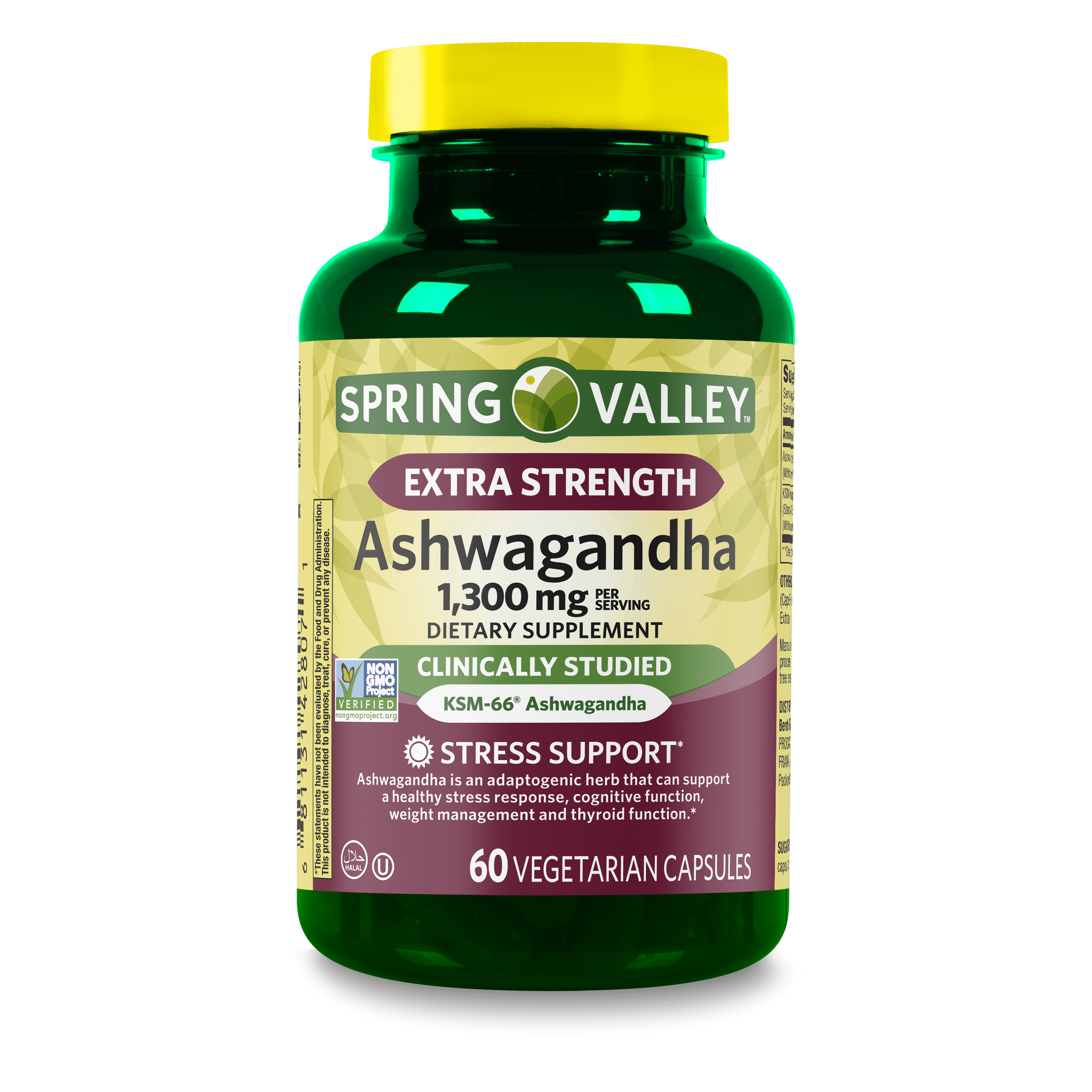 Spring Valley Extra Strength Ashwagandha Dietary Supplement, 1300 mg ...