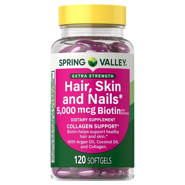 Spring Valley Extra Strength Hair Skin & Nails Collagen Support ...