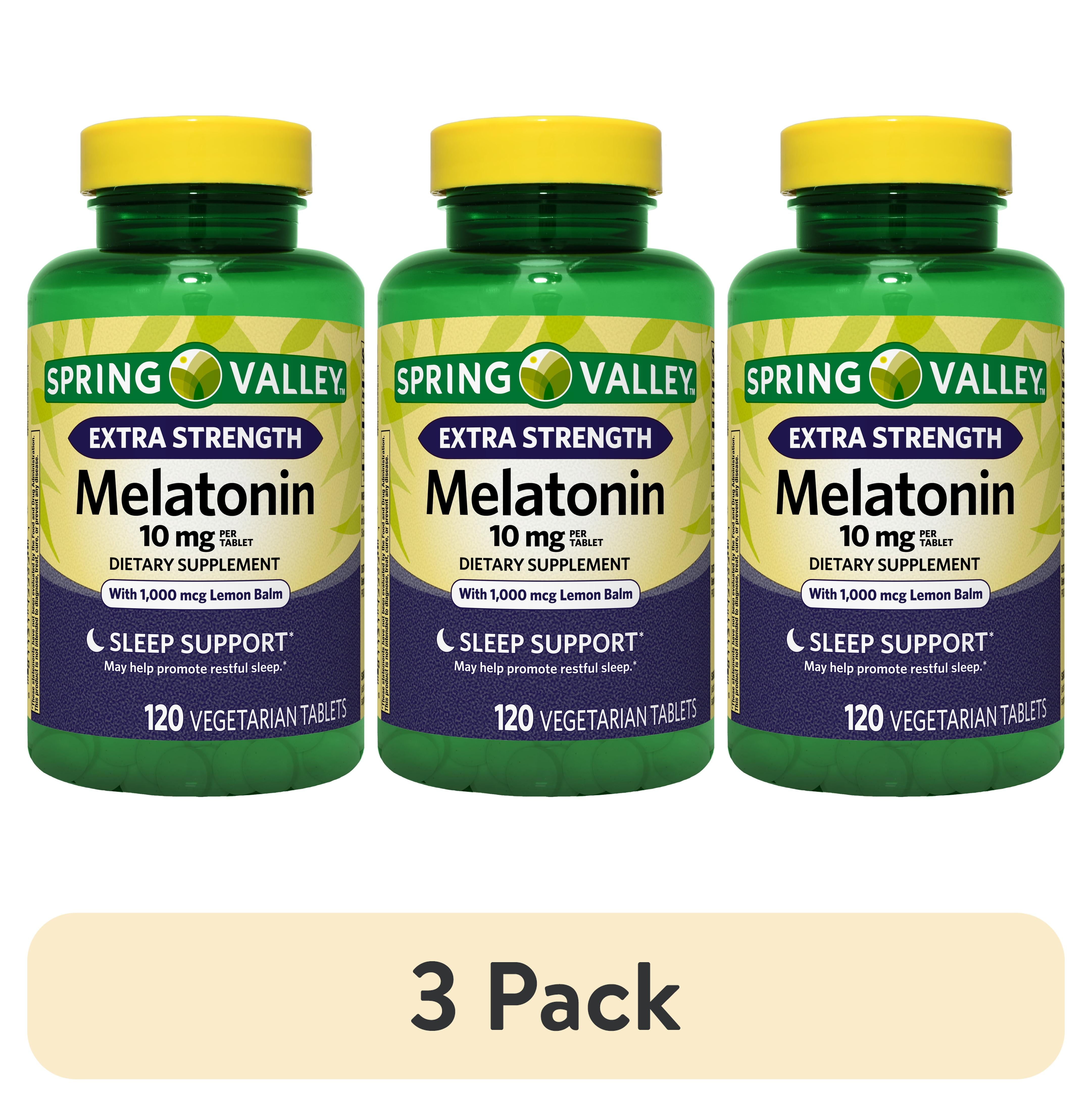 (3 pack) Spring Valley Extra Strength Melatonin Tablets Dietary ...