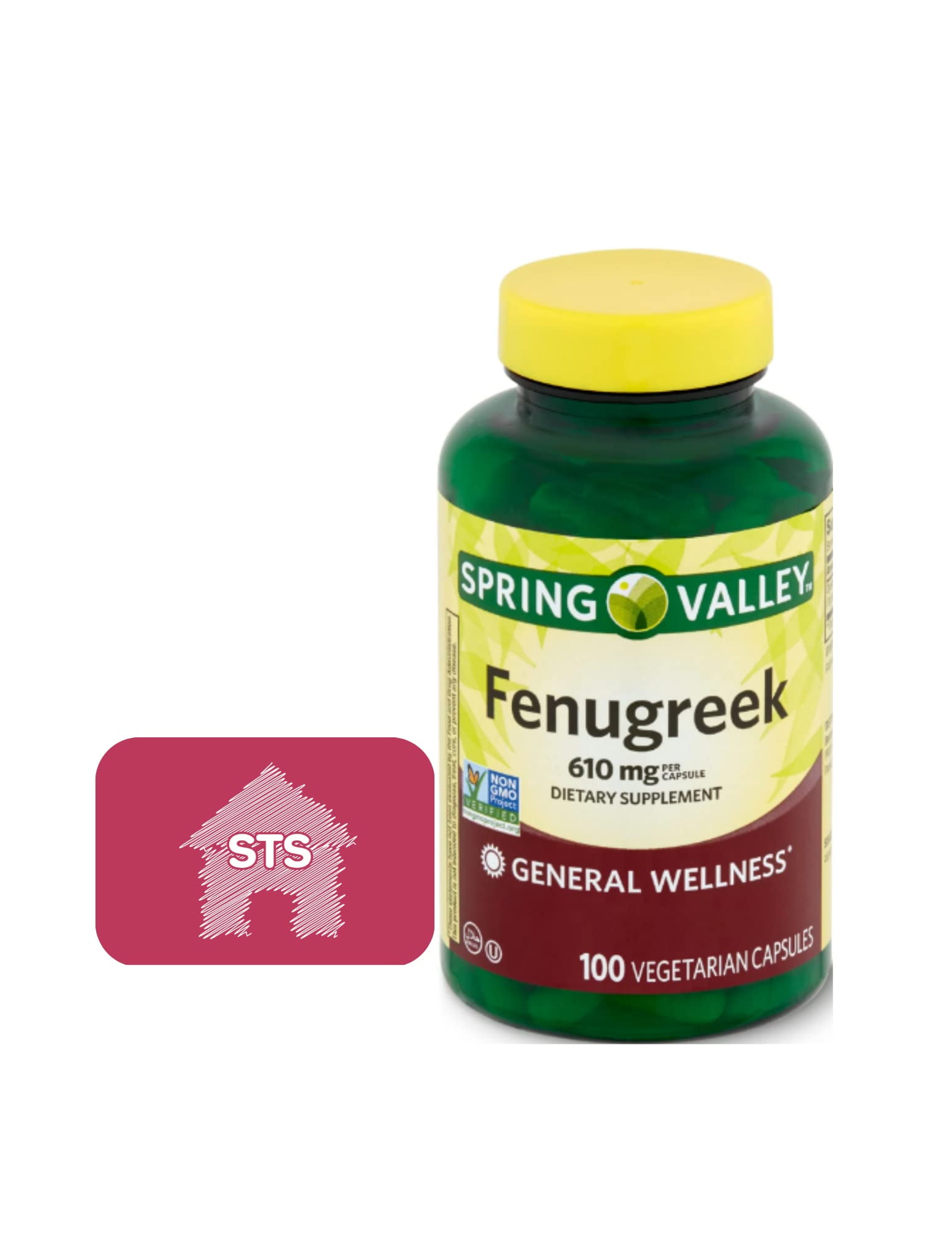 Spring Valley Fenugreek 610 ESF27 mg, 100 Count + STS Sticker ...