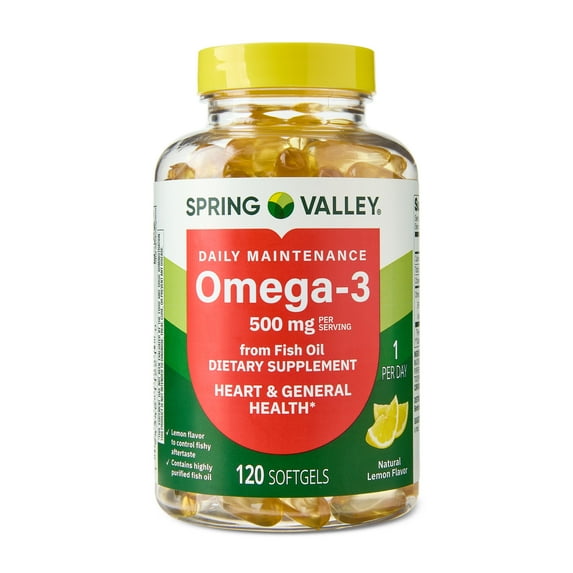 Spring Valley Daily Maintenance Omega-3 From Fish Oil Dietary ...