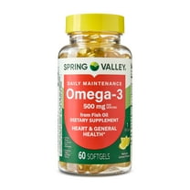 Spring Valley Proactive Support Omega-3 Fish Oil Dietary Supplement Softgels for Heart/General ...