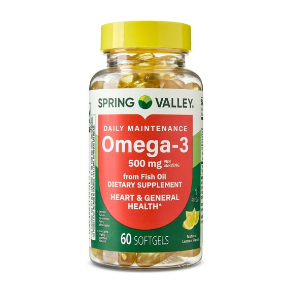 Spring Valley Proactive Support Omega-3 Fish Oil Dietary Supplement ...