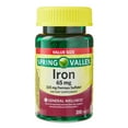 Spring Valley Iron Tablets Dietary Supplement Value Size, 65 mg, 200 ...