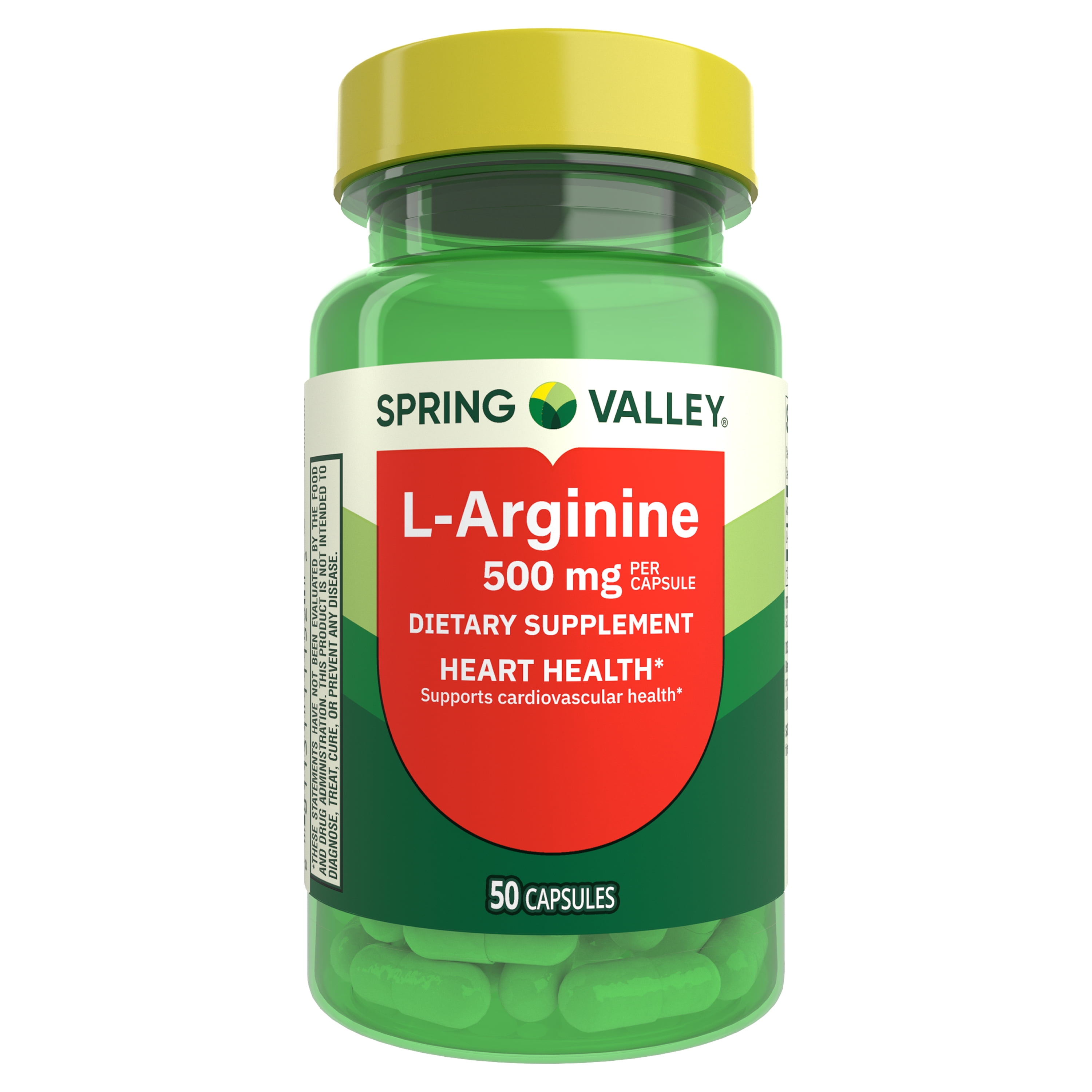 Spring Valley L-Arginine Amino Acid Supplements, 500 mg, 50 Count HSA ...
