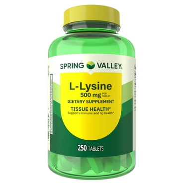 Spring Valley L-Lysine Dietary Supplement Tablets for Tissue Health ...