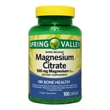 Spring Valley Magnesium Citrate Capsules, 100 mg, 100 Count - Walmart.com