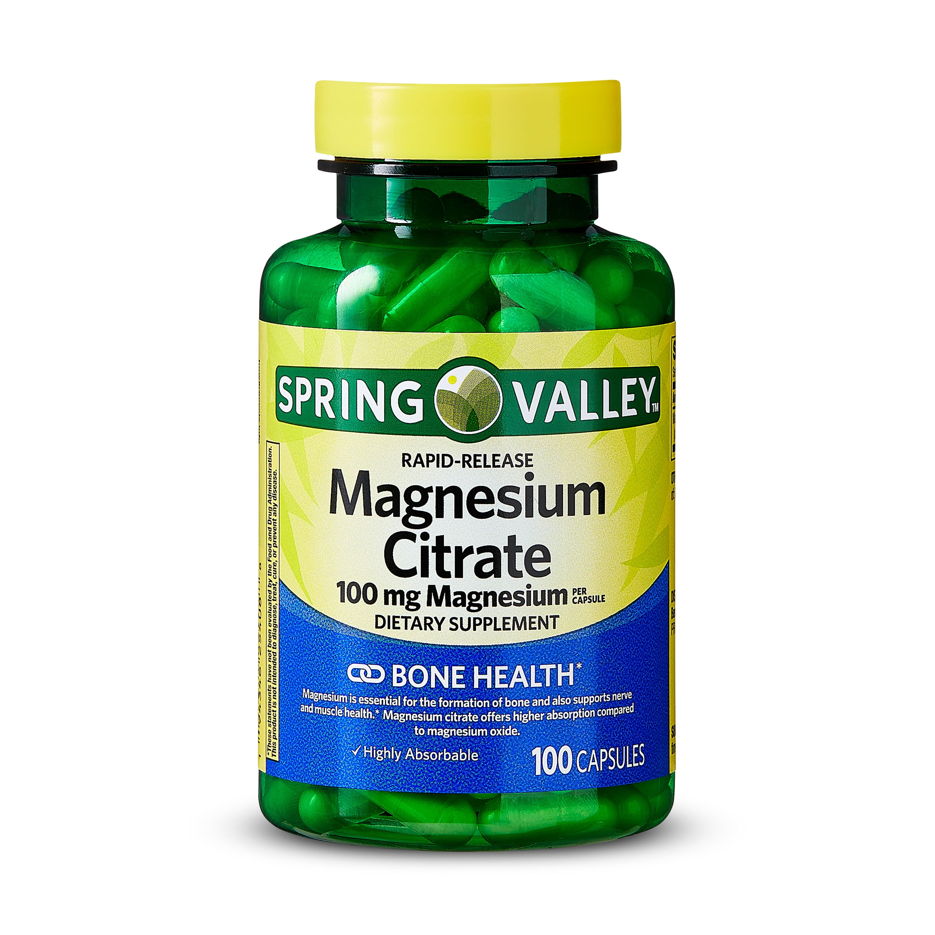 Spring Valley Rapid-Release Magnesium Citrate Bone Health Dietary ...