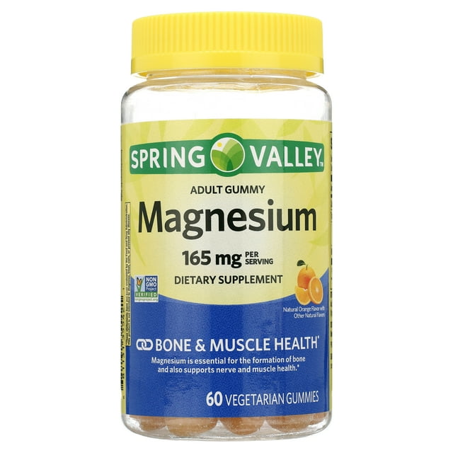 Spring Valley Magnesium Gummies for Bone & Muscle Health Support, 165mg ...