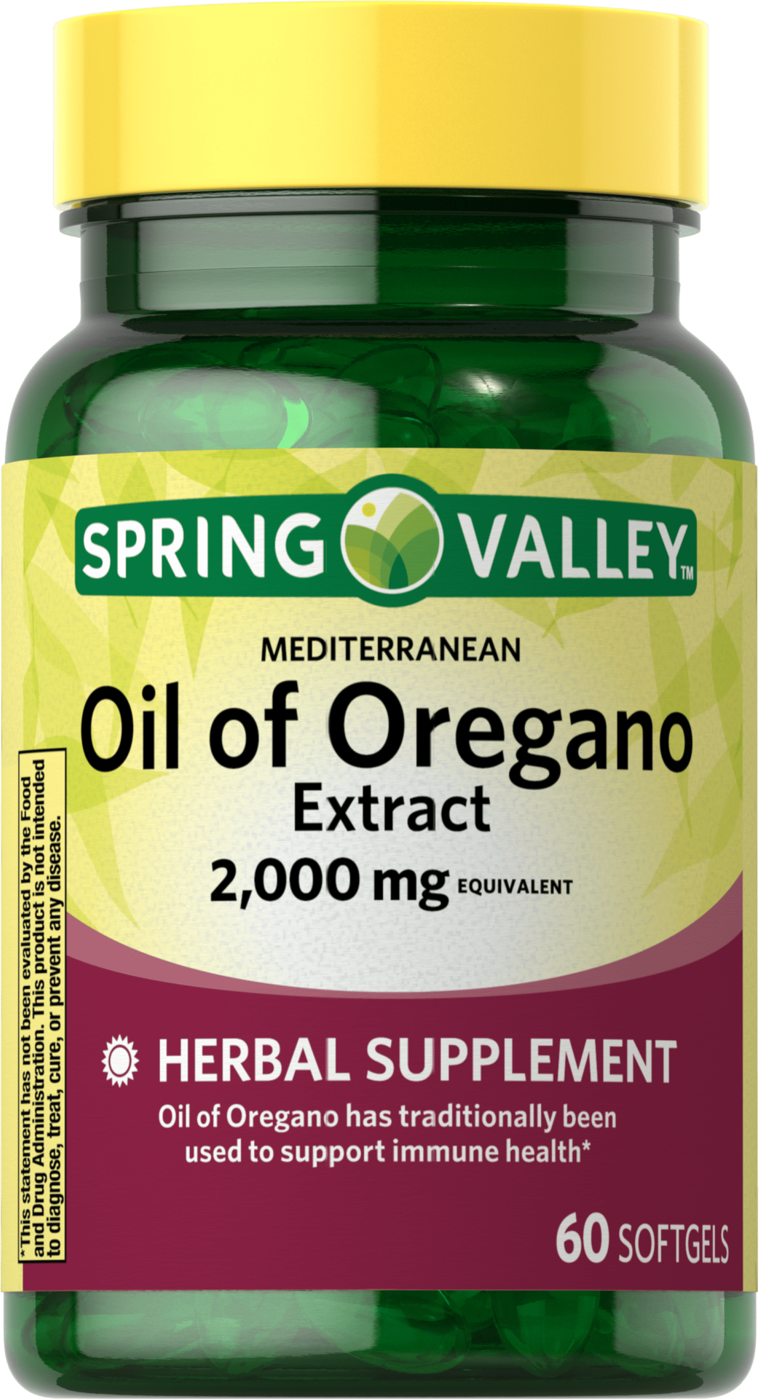 Spring Valley Mediterranean Oil of Oregano Extract Herbal Supplement ...
