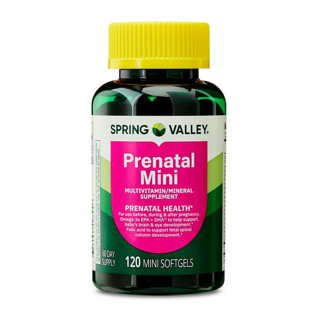 Spring Valley Prenatal Mini Multivitamin/Multimineral Supplement, Mini ...