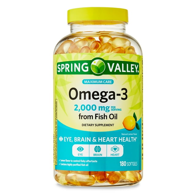 Spring Valley Maximum Care Omega-3 from Fish Oil Dietary Supplement ...