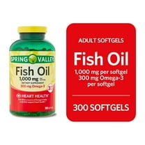 Spring Valley Omega-3 Fish Oil Soft Gels, 1000 mg, 180 Count - Walmart.com