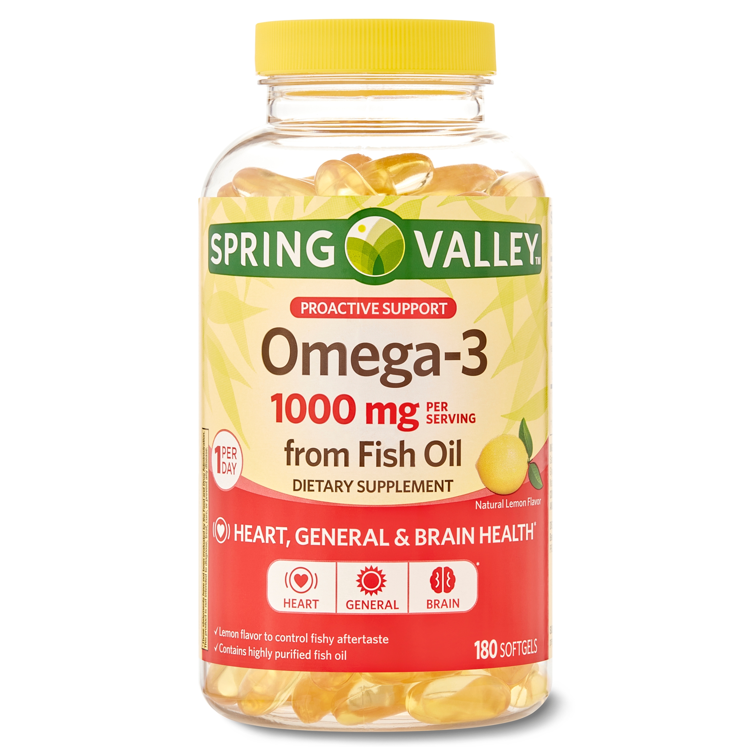 Spring Valley Proactive Support Omega 3 Fish Oil Dietary Supplement Spring Valley Proactive Support Omega 3 Fish Oil Dietary Supplement