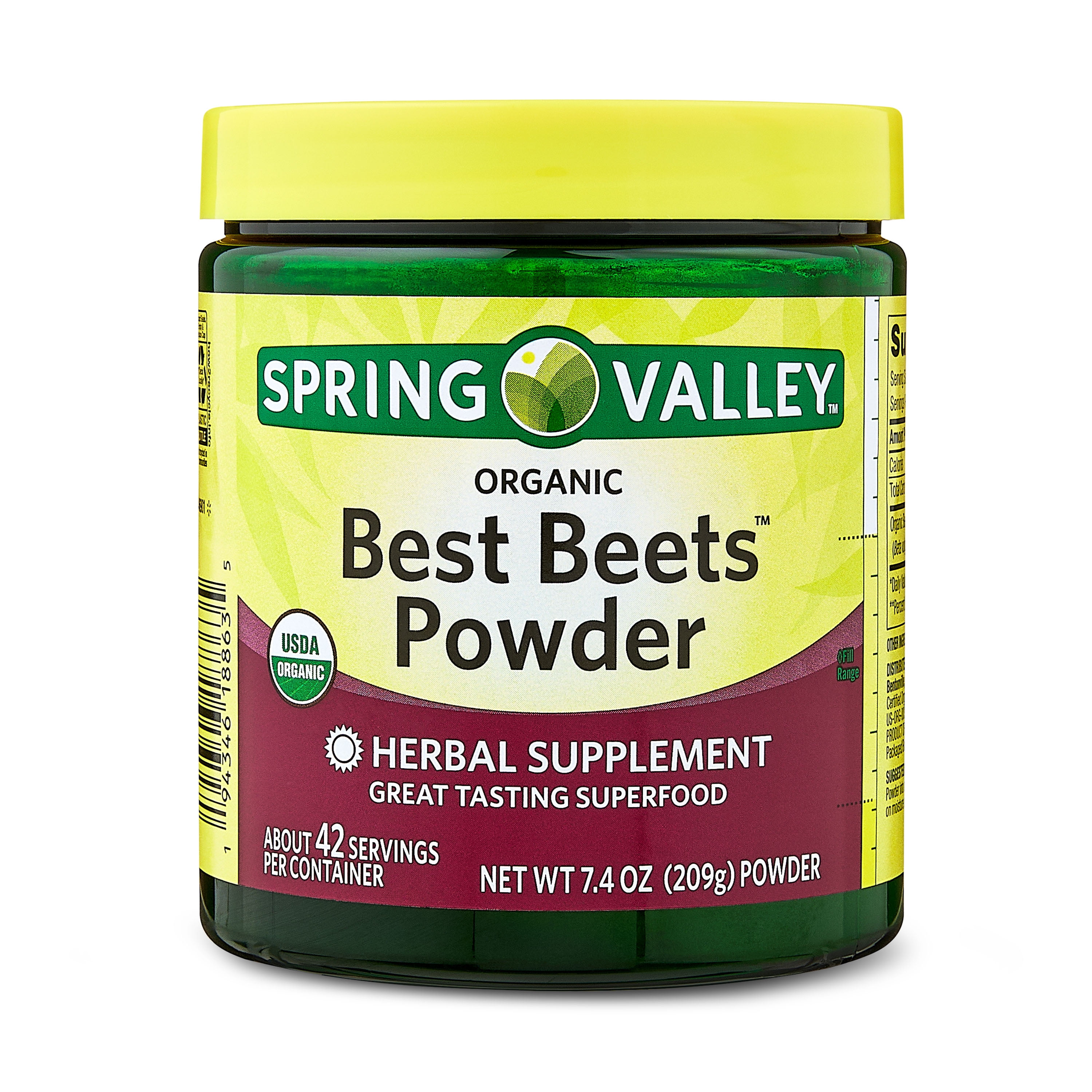 Spring Valley Organic Best Beet Powder Herbal Supplement, 7.4 oz ...