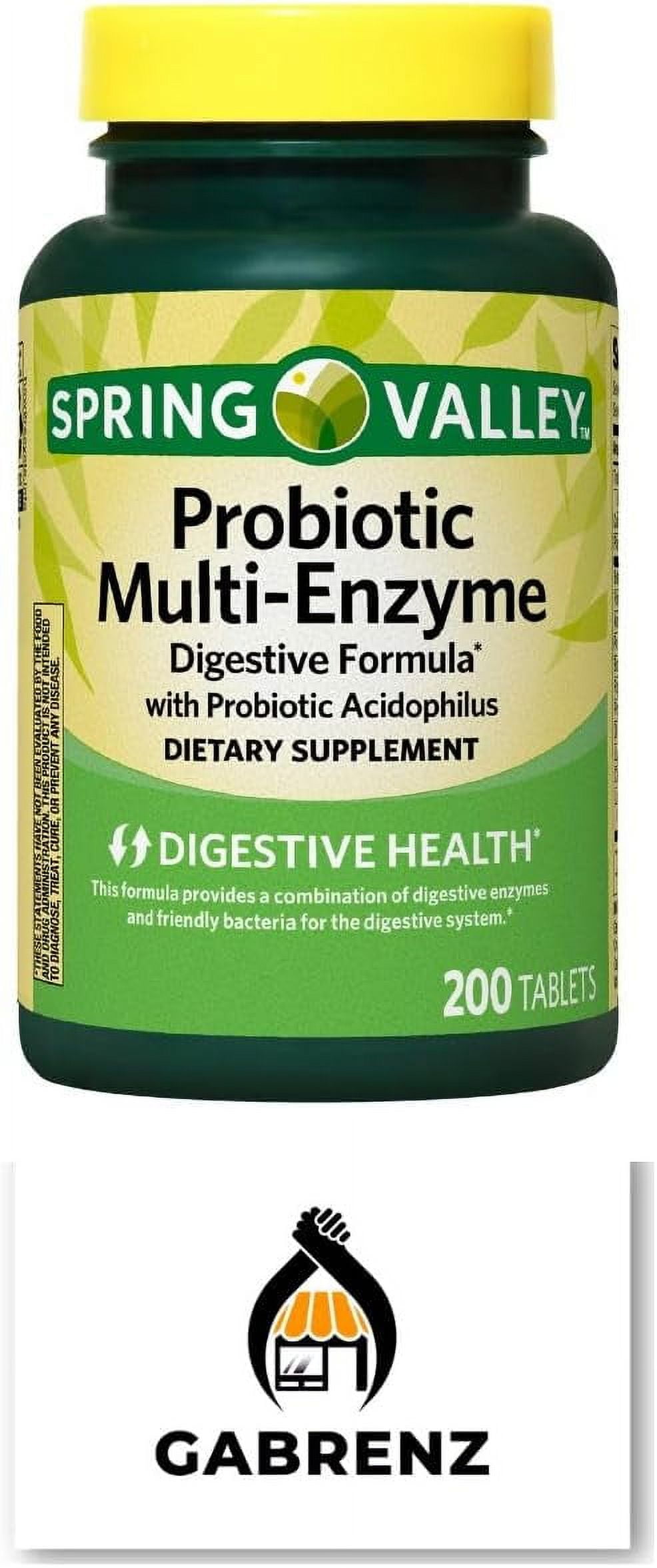 Spring Valley Probiotic Multi-Enzyme Digestive Formula Tablets 200 ct ...