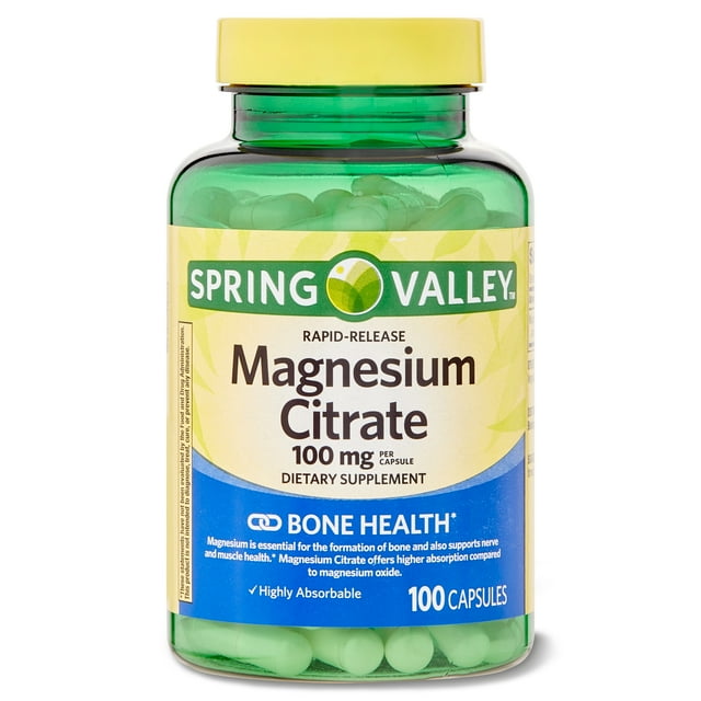 Spring Valley Rapid-Release Magnesium Citrate Bone Health Dietary ...